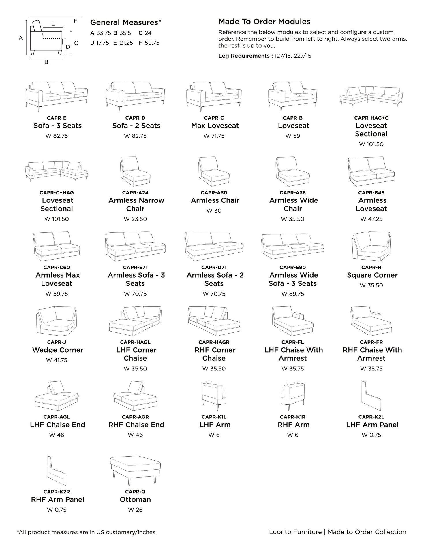 Capri Modular Sectional | Luonto | Charleston